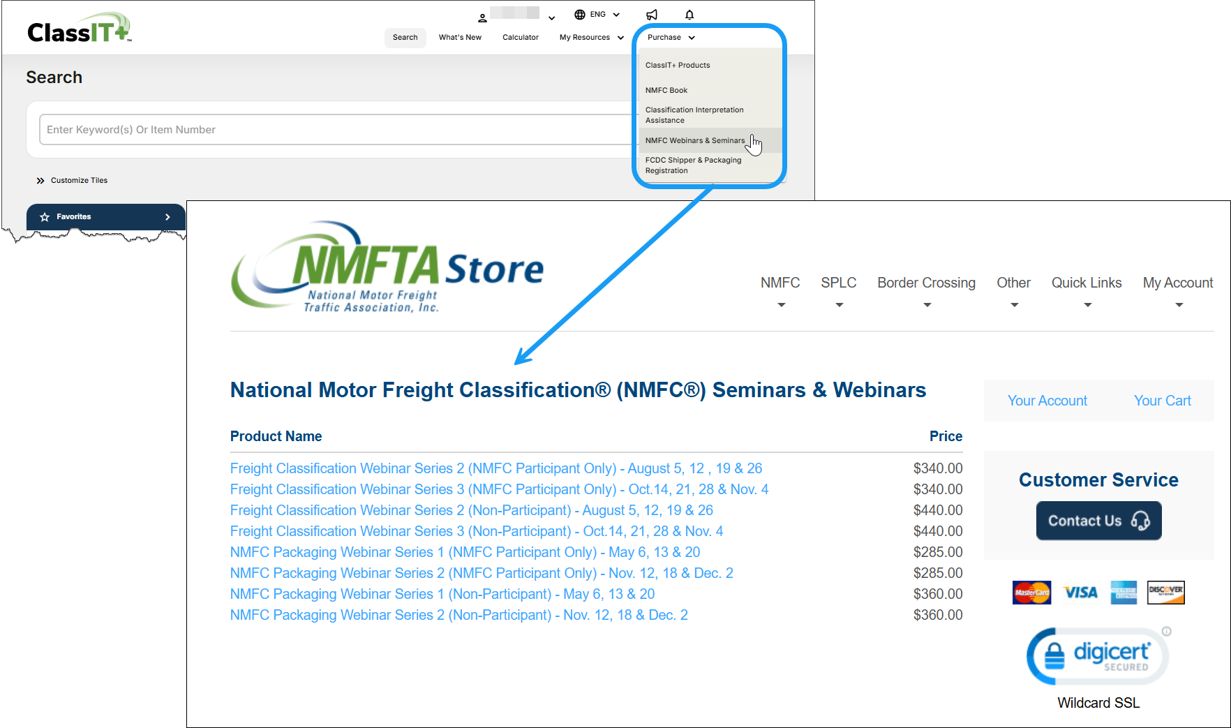 Purchasing NMFC Webinars & Seminars – NMFTA Help Center