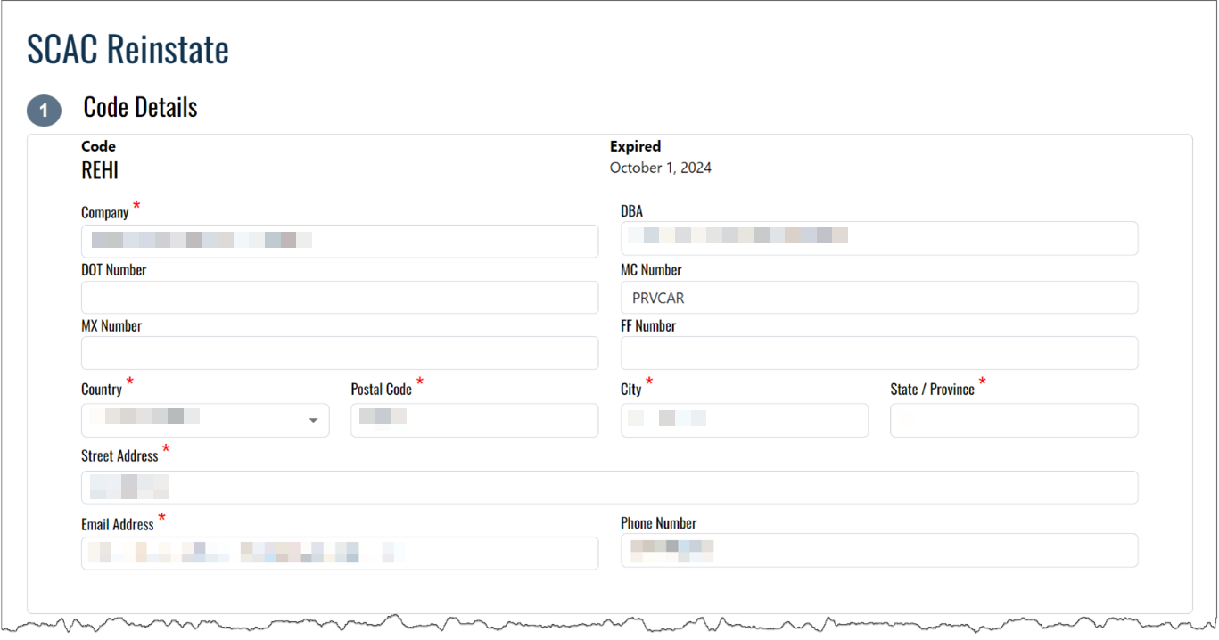 Reinstating an Expired SCAC Using Easy Renew – NMFTA Help Center