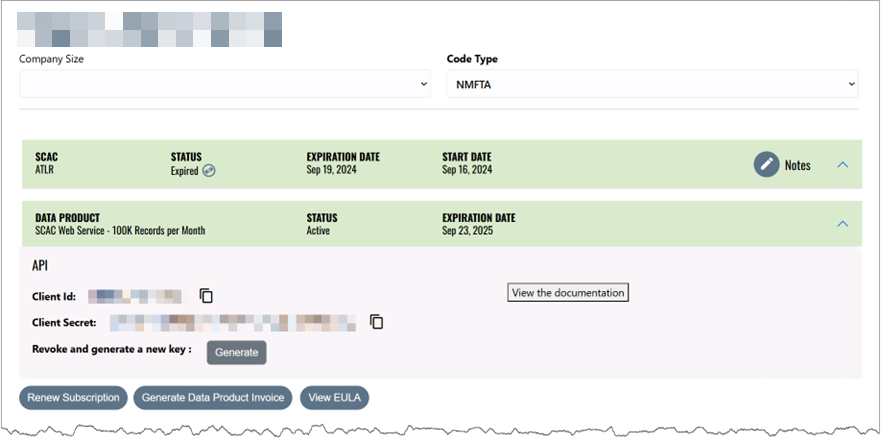 Viewing SCAC API Documentation and SDK – NMFTA Help Center